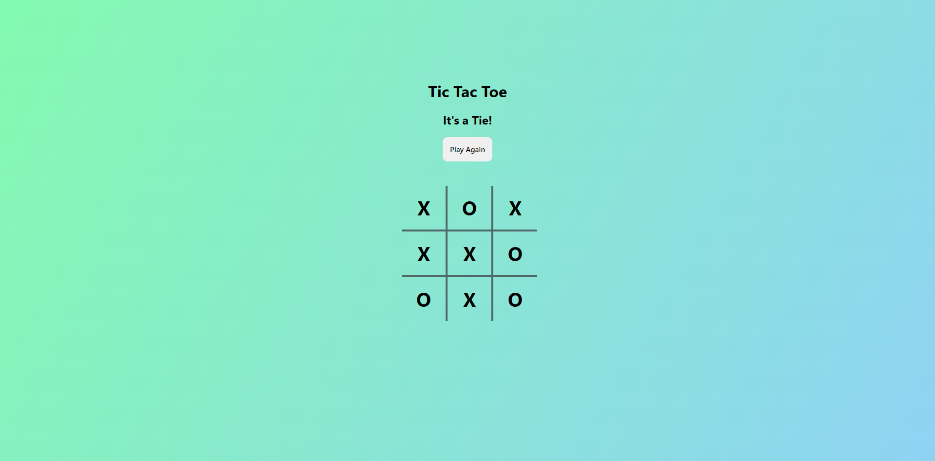 GitHub - Arun-ez/Tic-Tac-Toe: Tic Tac Toe is a very famous two players game, where both the ...